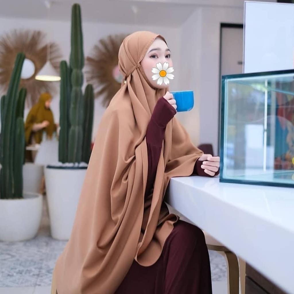 Jual Bergo Syari Jumbo Tali 110 x 130 pet dan nonpet / Khimar syar'i ...