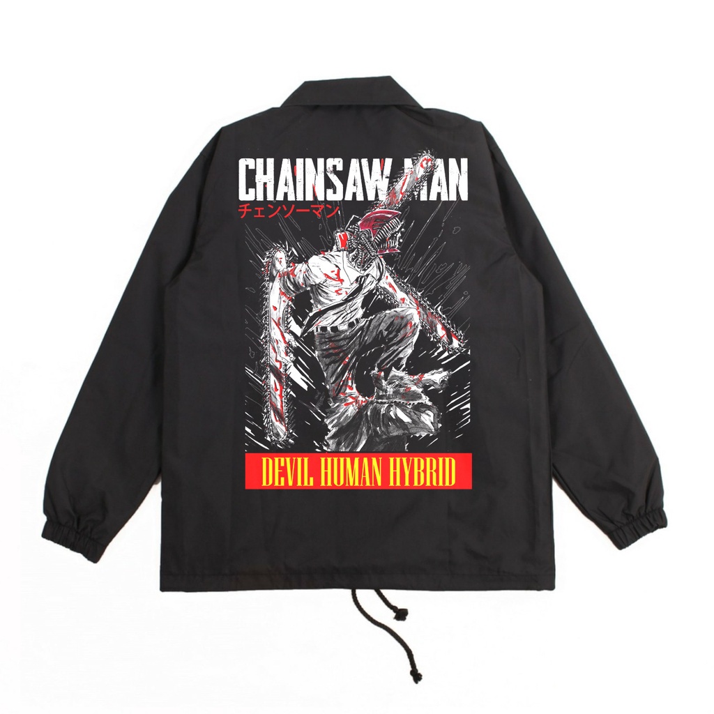 Jual Zola Project Jaket Coach Anime Chainsaw Man Devil Human Hybrid ...