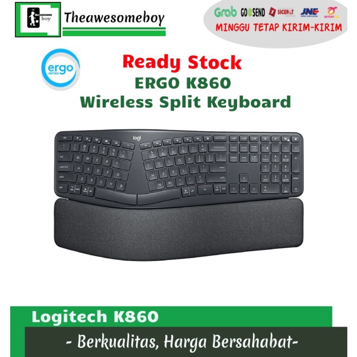Jual Logitech Ergo K860 Wireless Bluetooth Split Keyboard Multi Device ...