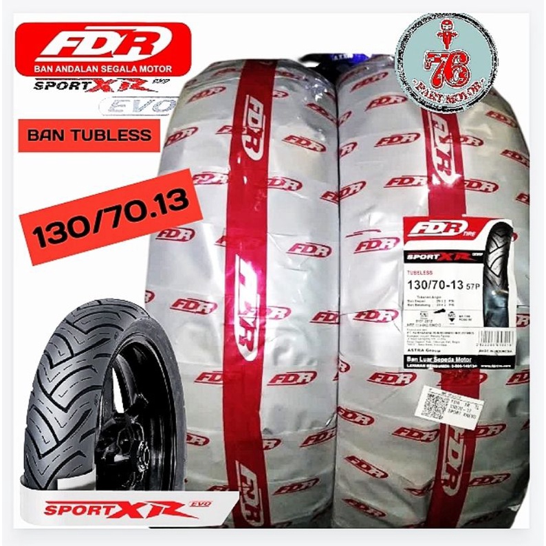 Jual BAN TUBELESS FDR SPORT XR EVO 130/70.13 FREE PENTIL | Shopee Indonesia