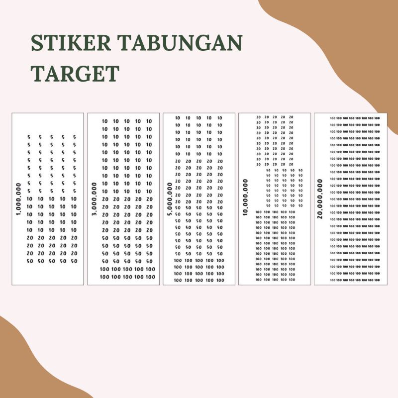 Jual Stiker Tabungan Target | Shopee Indonesia