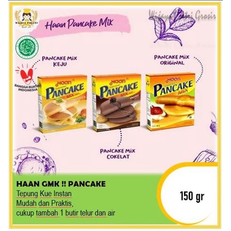 Jual Haan Pancake 150gr ( MIX VANILLA,COKLAT & CHEESE ), ALL VARIAN ...