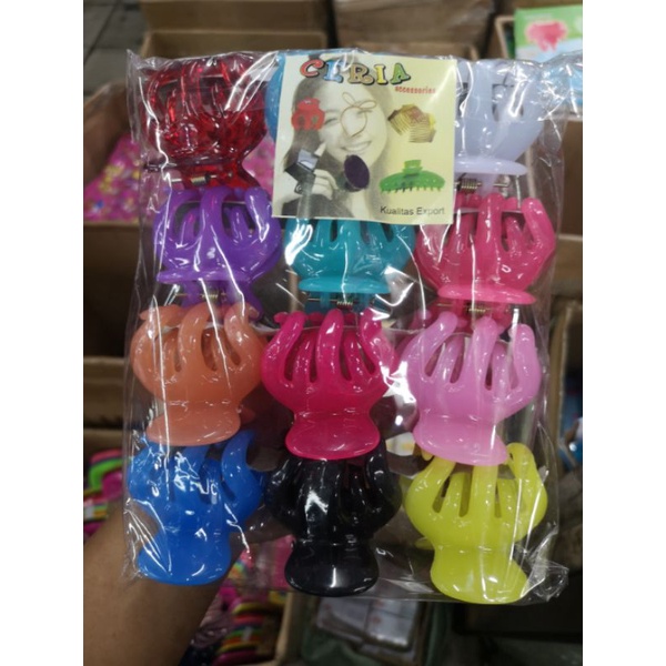 Jual Jepit rambut jedai isi 12 pcs ukuran 5 cm jepitan multiwarna | Shopee Indonesia