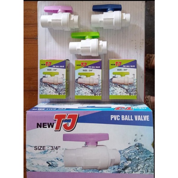 Jual BALL VALVE PVC 1/2" 3/4" BALL VALVE STOP KRAN PLASTIK | Shopee Indonesia