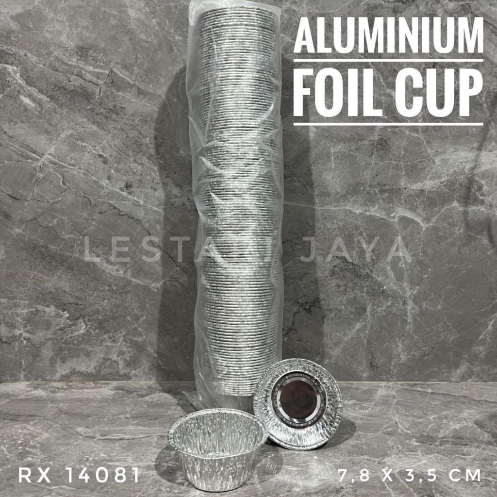 Jual Alumunium Foil Cup Tray RX 14081 Wadah Kotak Pudding Pasta Kue ...