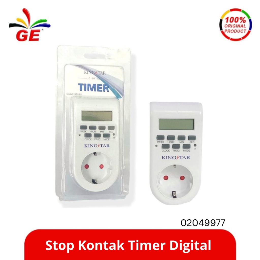 Jual GE - Stop Kontak Timer DIgital 02049977 | Shopee Indonesia