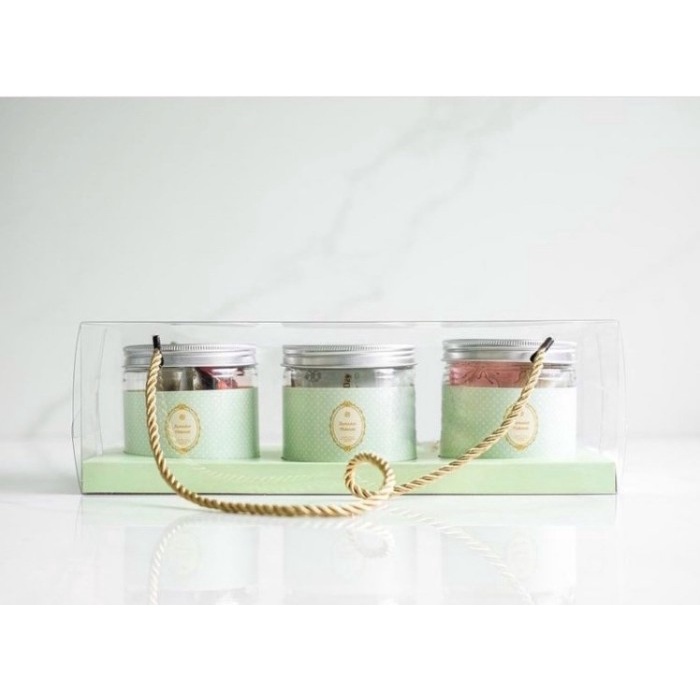 Jual Box Mika Tali 3 Toples Kue Kering / Kotak Mika Cookies Cake Jar ...