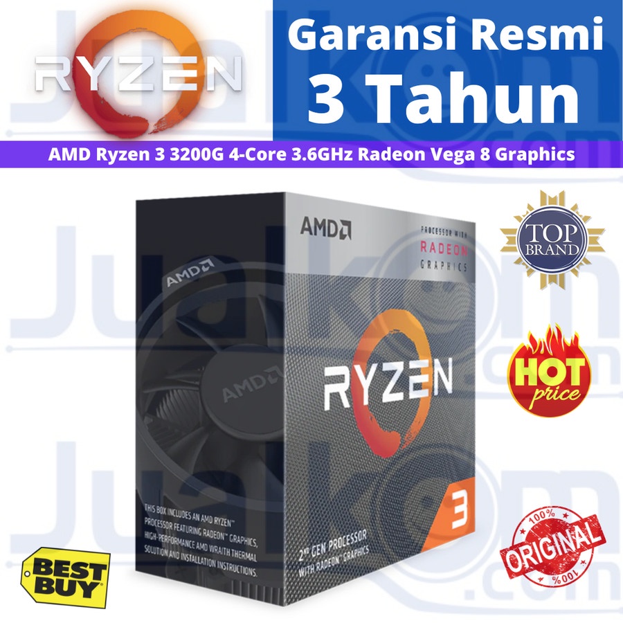 Jual Processor AMD Ryzen 3 3200G Box Socket AM4 Resmi | Shopee Indonesia