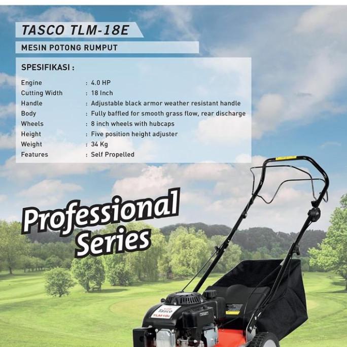 Jual mesin potong rumput dorong tasco lawn mower tasco TLM 18 E barang ...