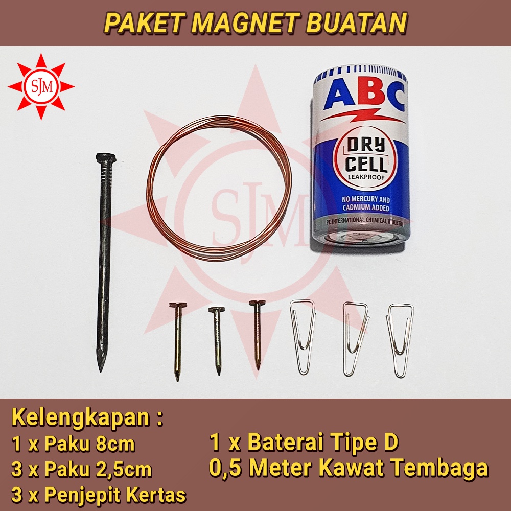 Jual Paket Rangkaian Listrik Medan Magnet Buatan Praktek Anak Sekolah ...
