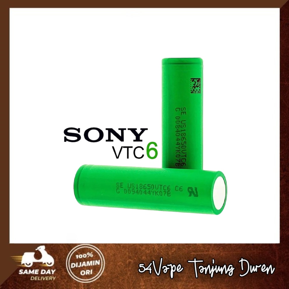 Jual BATTERY SONY VTC 6 18650 AUTHENTIC | Shopee Indonesia