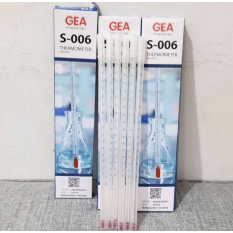Jual Termometer Alcohol Gea S-006 / Termometer Alkohol Batang | Shopee ...