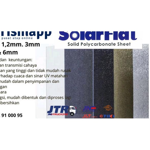 Jual Solarflat 1.2mm, Atap Solid Solartuff, Solar Flat harga per meter ...