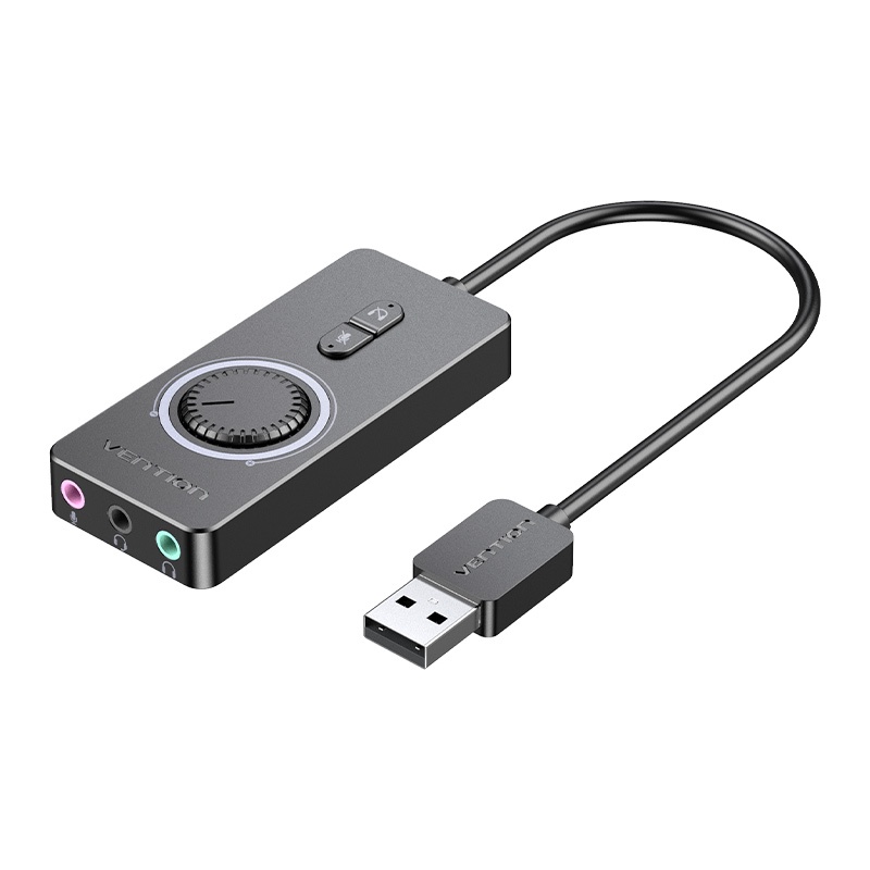 Jual USB Sound Card External Stereo Sound Adapter w/ Volume Control ...