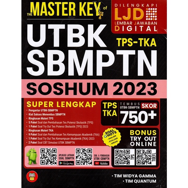 Jual Buku The Master Key Utbk Sbmptn Tps Tka Soshum 2023 Tim Widya