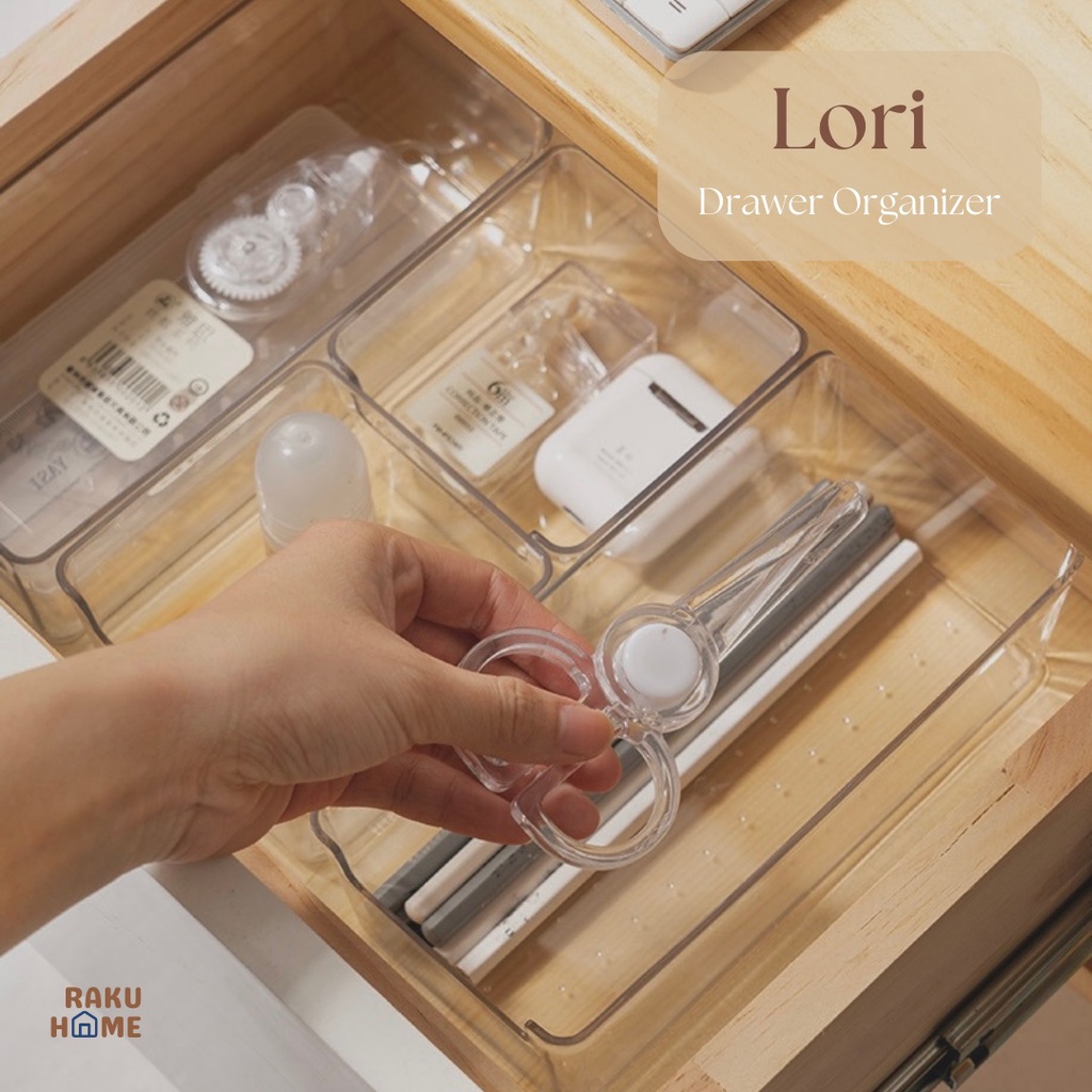 Jual LORI Drawer Organizer Laci Kotak Penyimpanan Sendok Acrylic Bening ...