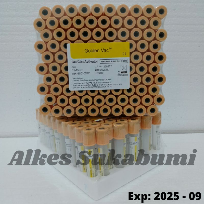Jual Tabung gel clot activator 3ml, 4ml, 5ml, 8.5ml - tabung PRP SSt ...
