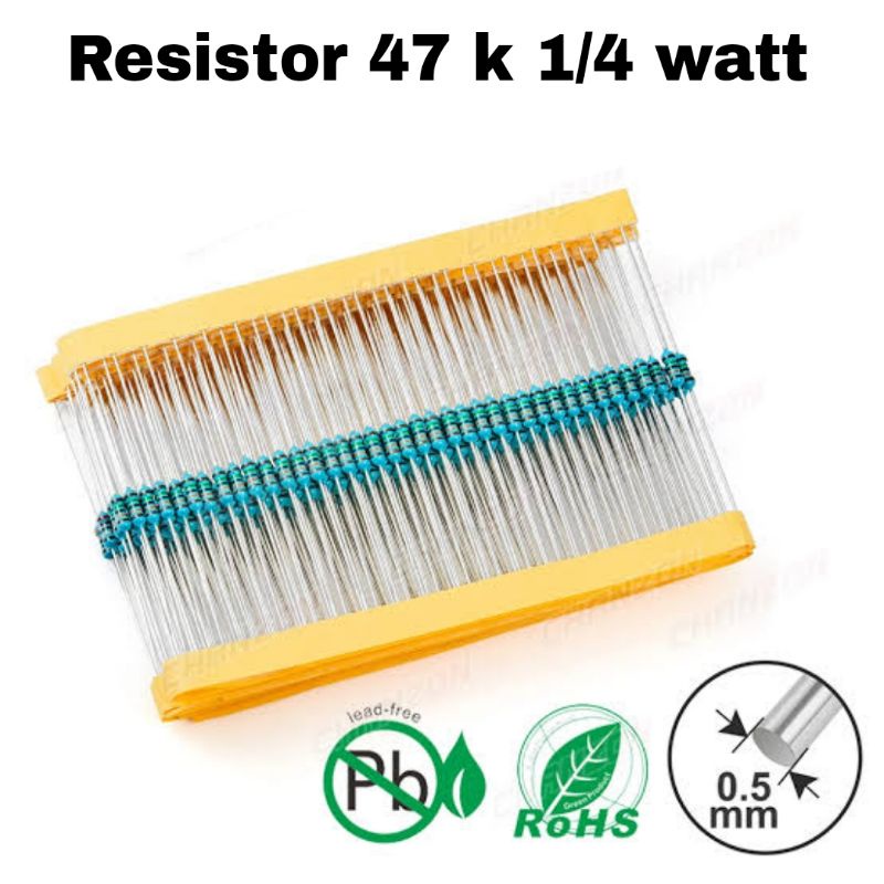 Jual Resistor 47 k 1/4 watt Metal film | Shopee Indonesia