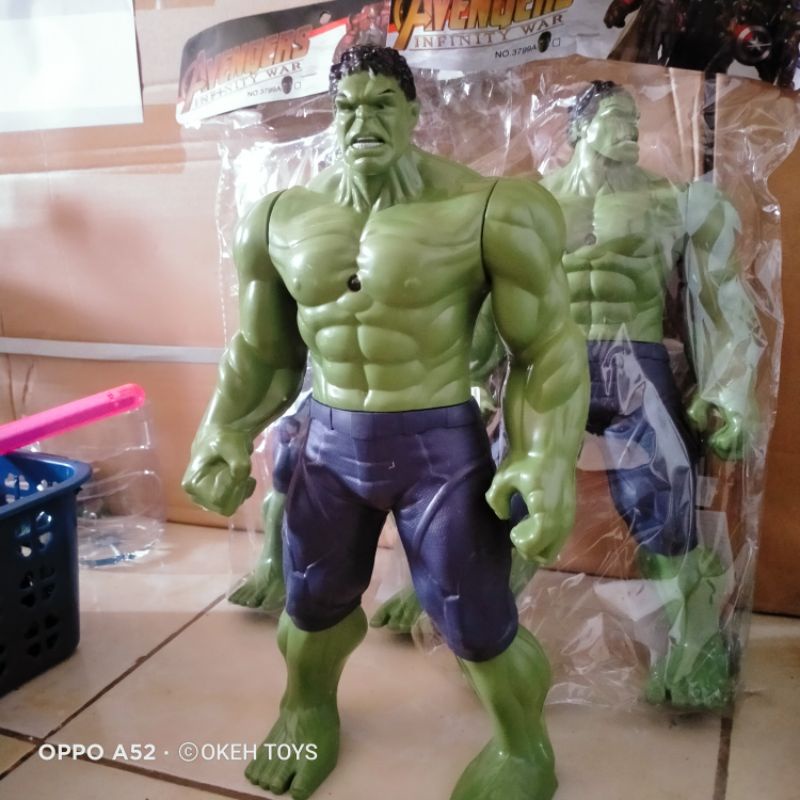 Jual free batre mainan robot hulk action figure hulk nyala lampu dan ...