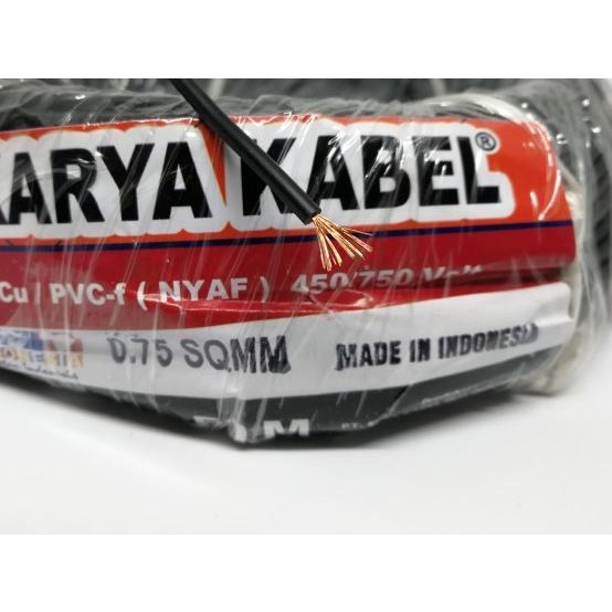 Jual Kabel Listrik Serabut KARYA NYAF 0,75mm 0.75mm 50 meter (50m) - Merah | Shopee Indonesia