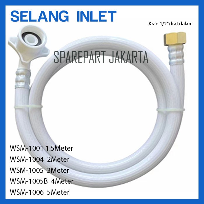 Jual Selang INLET mesin cuci drat 1/2" ukuran 1.5meter sampai 5 meter ...