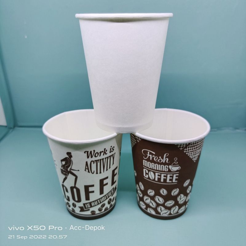 Jual PAPER CUP KOPI 8 OZ / GELAS KERTAS 8OZ 240 ML ISI 50 PCS | Shopee Indonesia