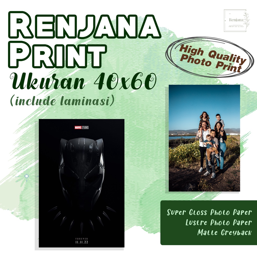 Jual Cetak Ukuran 40x60 Super Gloss Photo Paper/ Matte Greyback ...