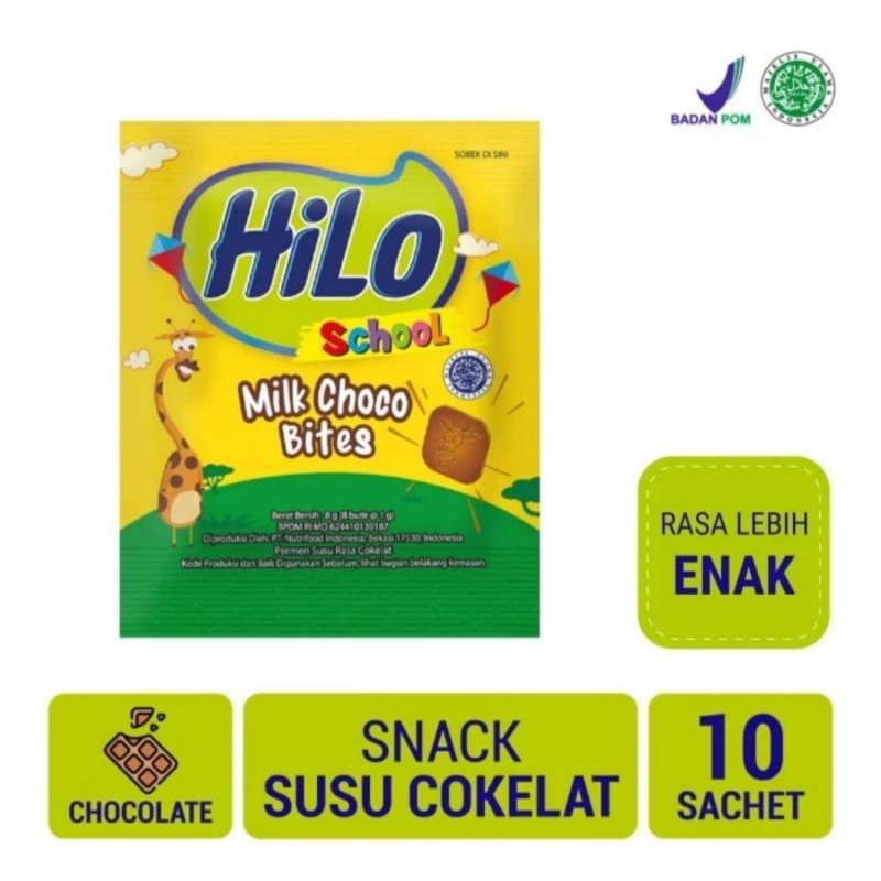 Jual HiLo School Milk Choco Bite 10 sachet ~Permen sumber kalsium ...