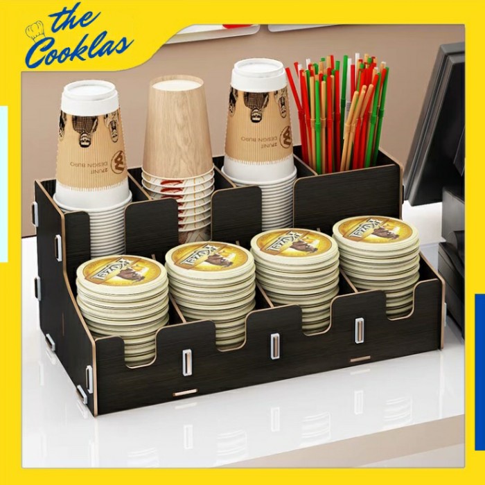 Jual Paper Cup Holder Rack Rak Organizer Gelas Kertas Plastik Model ...