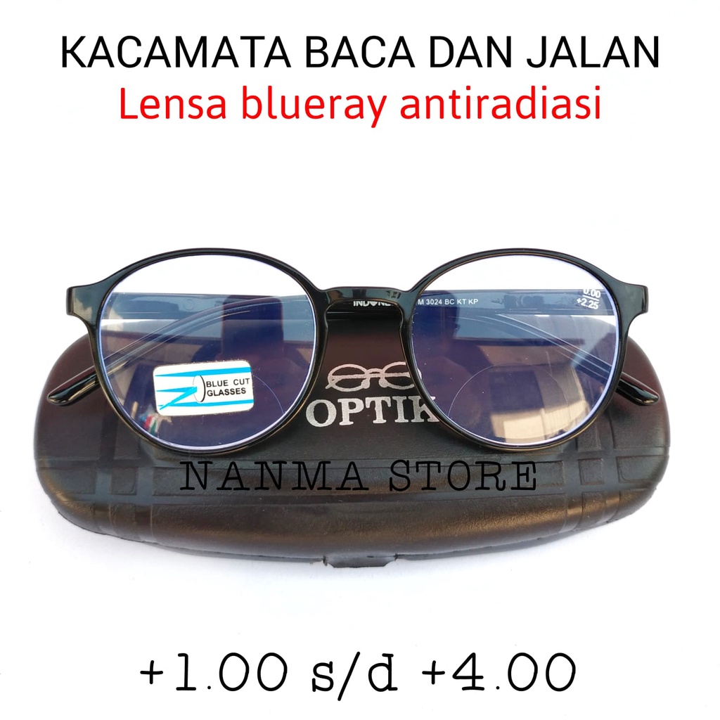 Jual kacamata dua fungsi buat baca dan jalan model oval dengan lensa ...
