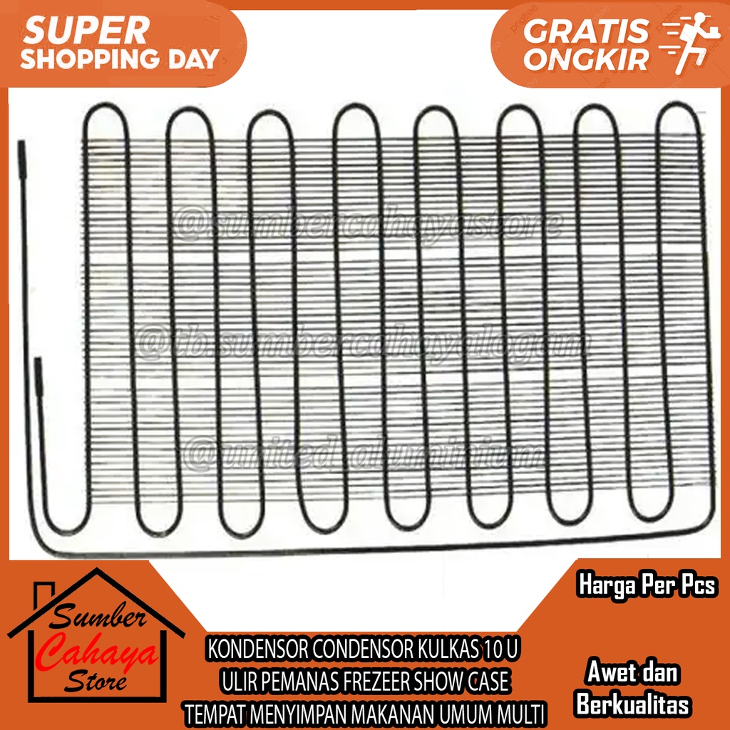 Jual KONDENSOR CONDENSOR KULKAS 10 U ULIR PEMANAS FREZEER SHOW CASE ACE ...