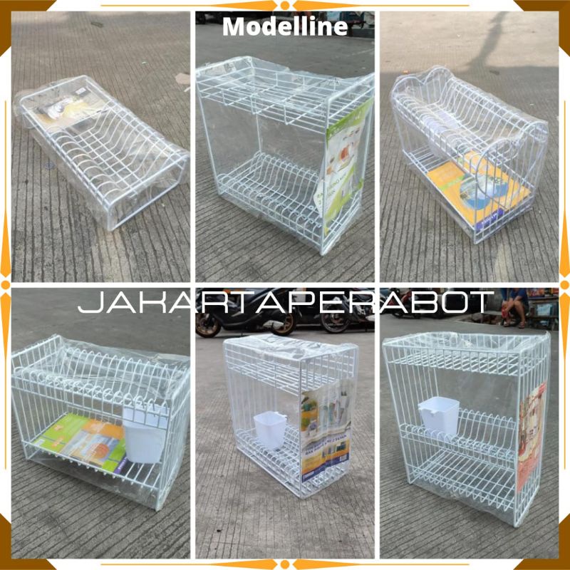 Jual MODELLINE - Rak Piring Gelas Susun 3 + Tempat Sendok / Rak Piring ...