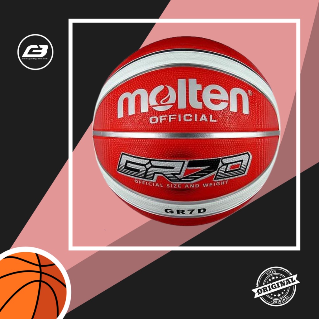 Jual BOLA BASKET MOLTEN GR7D BAHAN RUBBER/KARET OUTDOOR | Shopee Indonesia