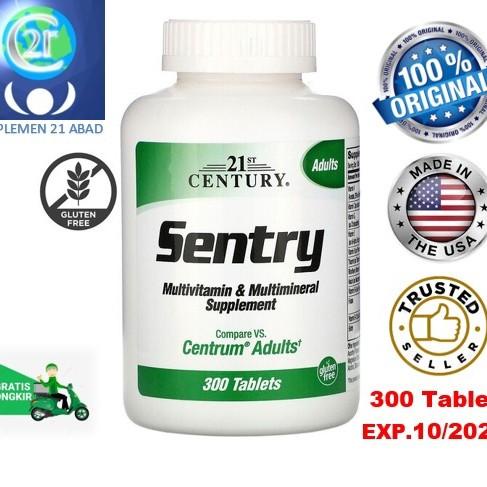 Jual Sentry Multivitamin Dan Multimineral, 21St Century Utk Dewasa 300 ...