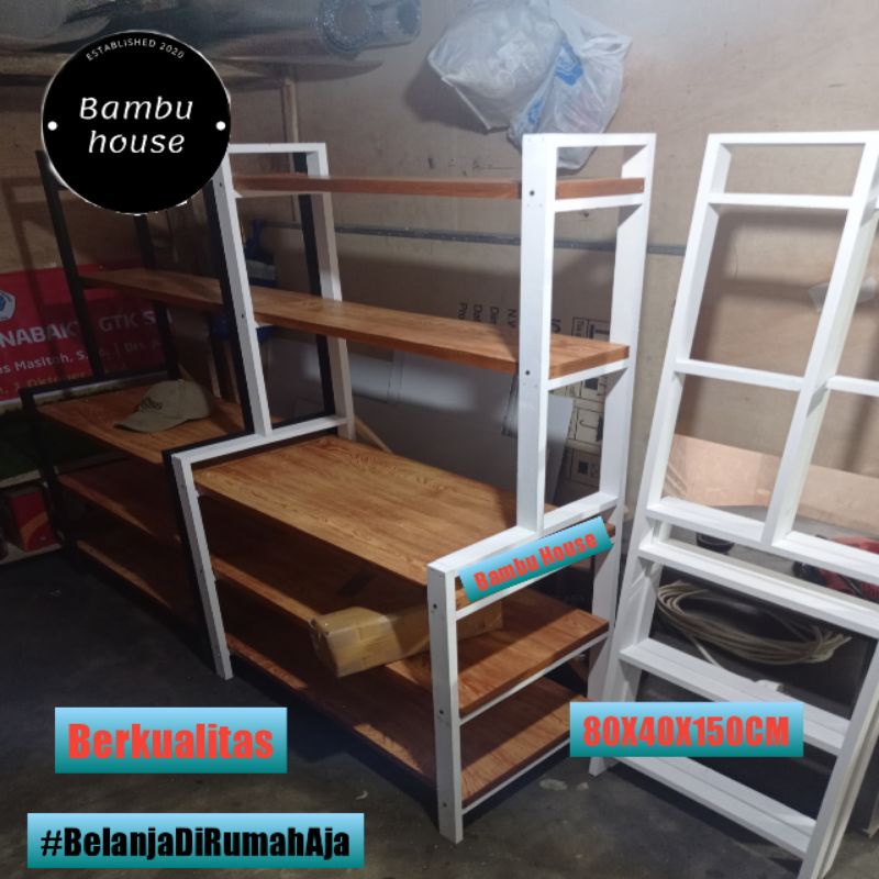 Jual RAK KAYU 5 SUSUN TEMPAT PENYIMPANAN OVEN DAN MICROWAVE | RAK KAYU ...