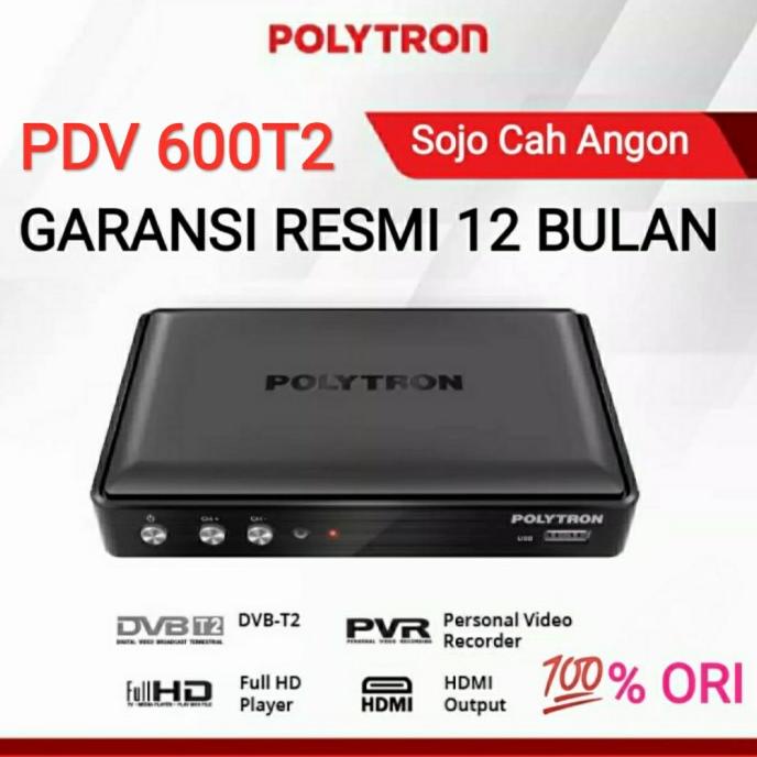 Jual STB T2 Polytron set top box dvb t2 receiver tv digital PDV 600T2 ...
