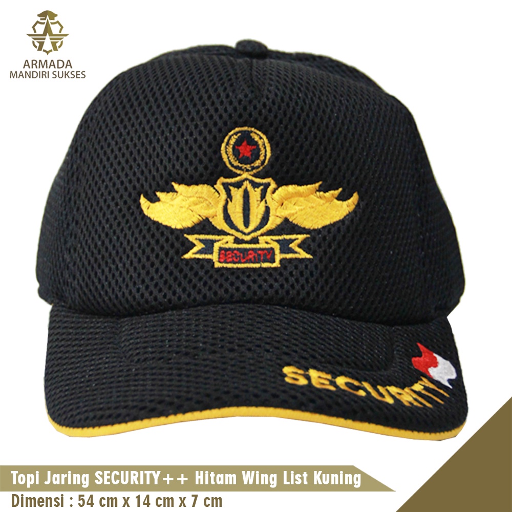 Jual Topi Jaring Security Wing Lis - Topi Security Wing Mesh | Shopee ...