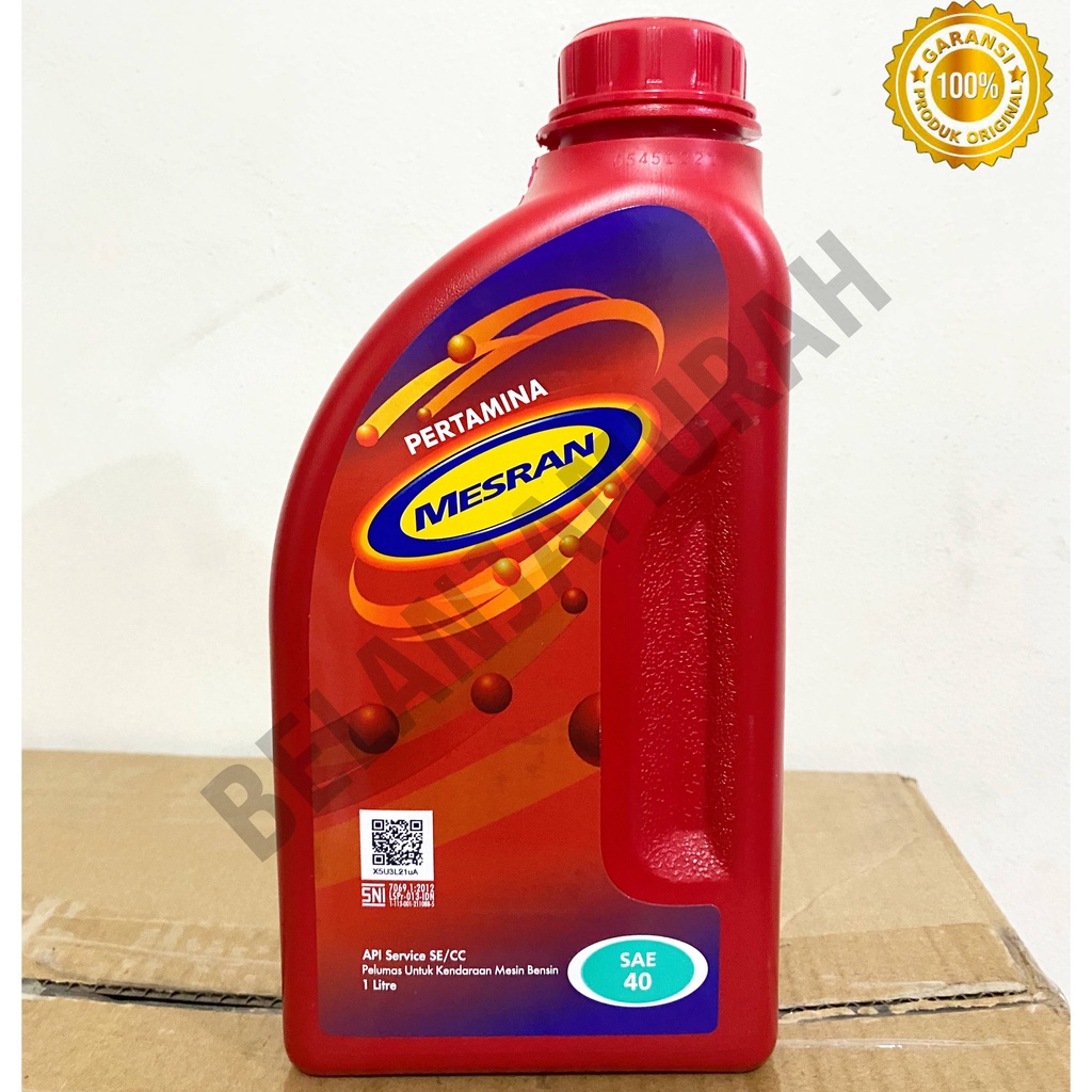 Jual Oli Pertamina Mesran SAE 40 1L / 1 Liter 100% ASLI | Shopee Indonesia