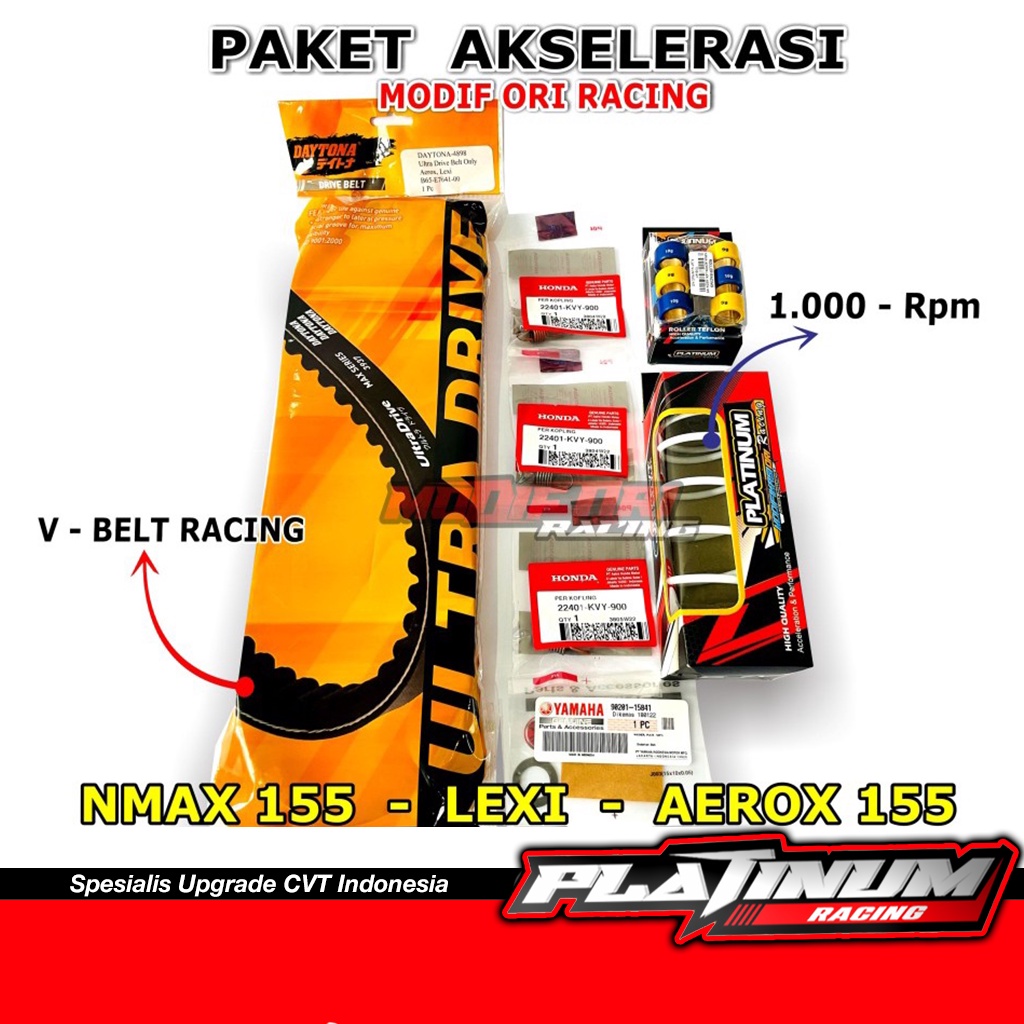 Jual PAKET KIRIAN UPGRADE CVT NMAX 155 - VBELT DAYTONA NMAX - ROLLER ...