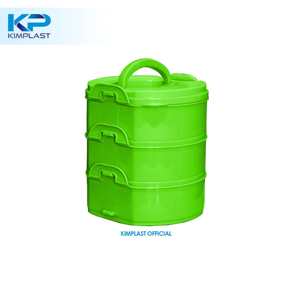 Jual KIMPLAST RANTANG VALENCIA Susun 3/ Rantang susun 3 plastik ...