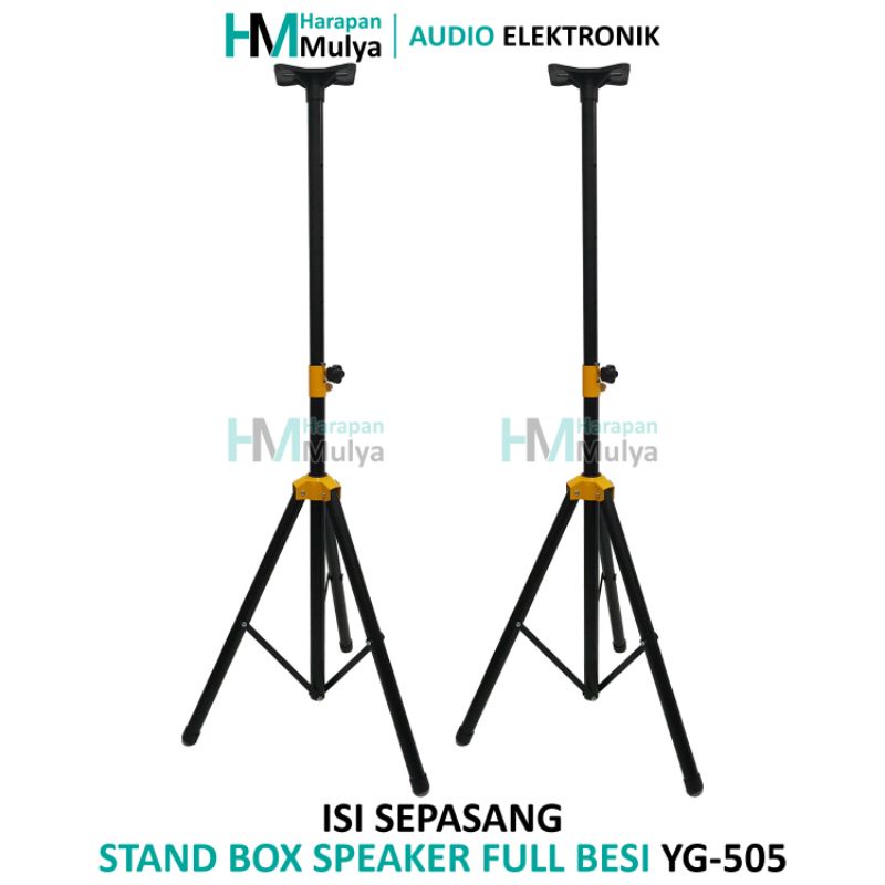 Jual Stand Box Speaker Full Besi / Tiang Boks Spiker Kuning YG-505 ...