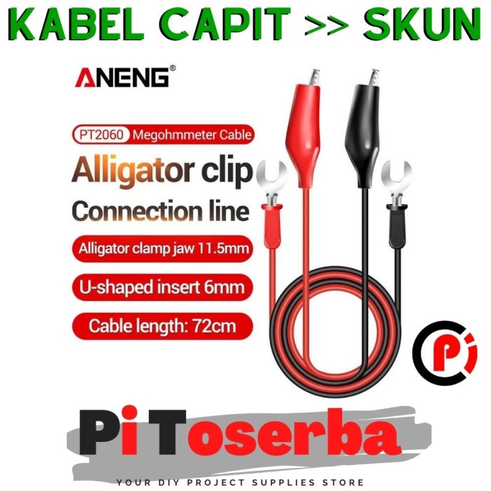 Jual Kabel Capit Buaya Digital Multimeter Aligator U-Shape Wire 1000 V ...