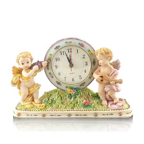 Jual Patung Hiasan Polystone Dengan Jam Statue With Clock Jam Meja ...