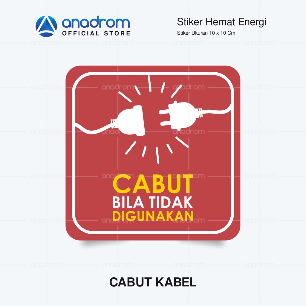 Jual Stiker Hemat Energi | Stiker matikan Listrik | Anadrom 3134 ...