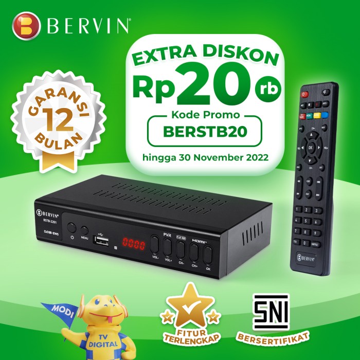 Jual Set Top Box TV Digital DVB-T2 / Antena Digital Bervin | Shopee ...