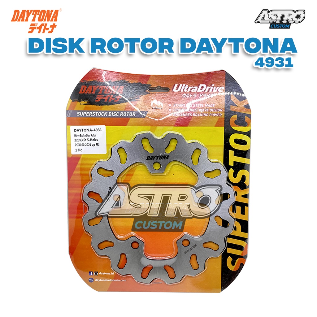 Jual Piringan Cakram Depan PCX 160 Disc Rotor Daytona Wave Style ...