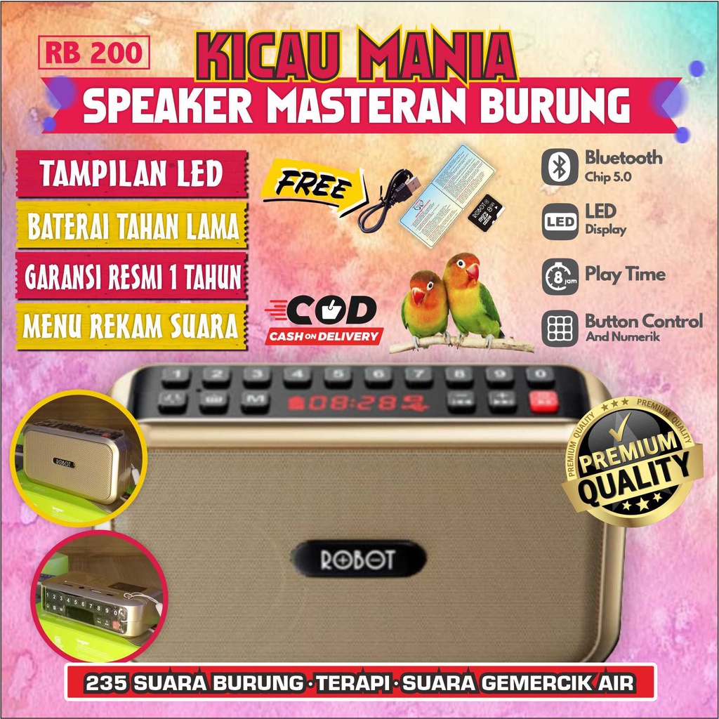 Jual SPEAKER MASTERAN BURUNG EDISI KUALITAS PREMIUM RB200 ROBOT ...