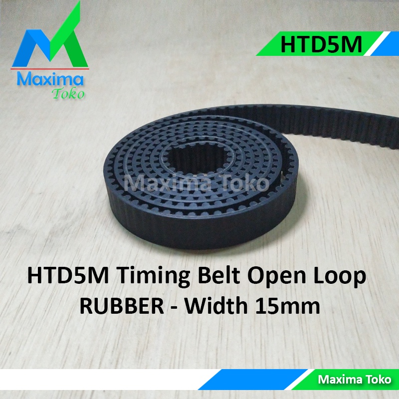 Jual HTD5M Timing Belt Open Loop RUBBER Lebar 15mm Per Meter Width 15 mm | Shopee Indonesia