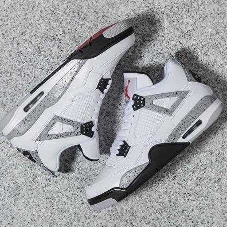 Jual Sepatu Pria Nike Air Jordan 4 Retro High White Cement Bnib ...