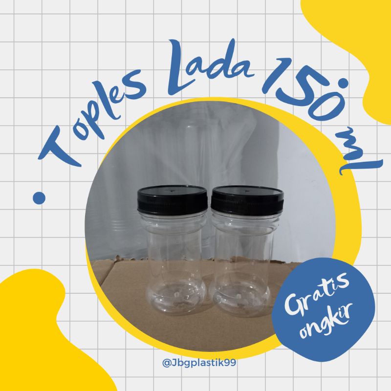 Jual Botol lada /Toples lada 150 ml // toples jar // toples bumbu 150 ...